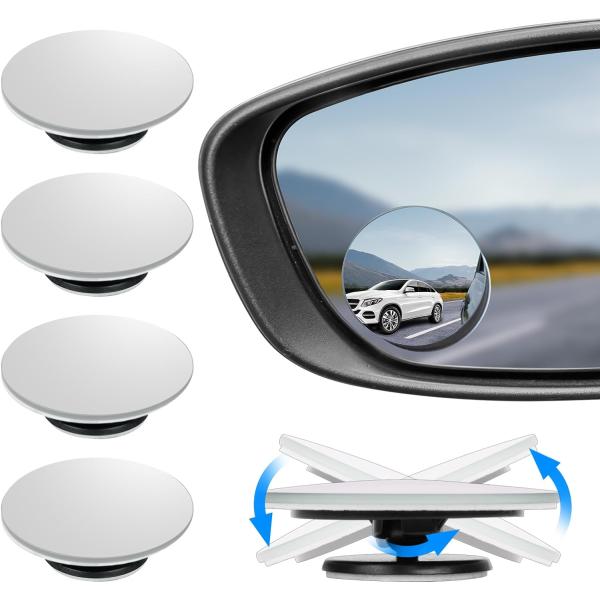 商品名JOYTUTUS HD Blind Spot Car Mirror 4 Pack Accessories Round Convex Mirror Frameless Side Rear View Mirror with wide An...