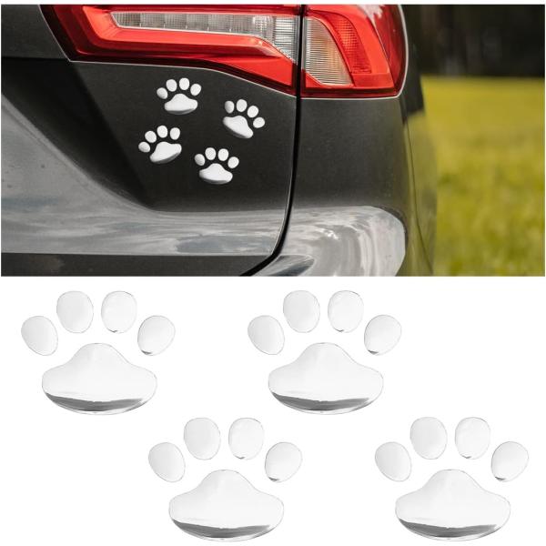 商品名Moioee 4PCS Dog Paw Footprint Car Stickers, 3D Waterproof Cartoon Puppy Dog Paw Decals for Vehicles Bumper Window, Au...
