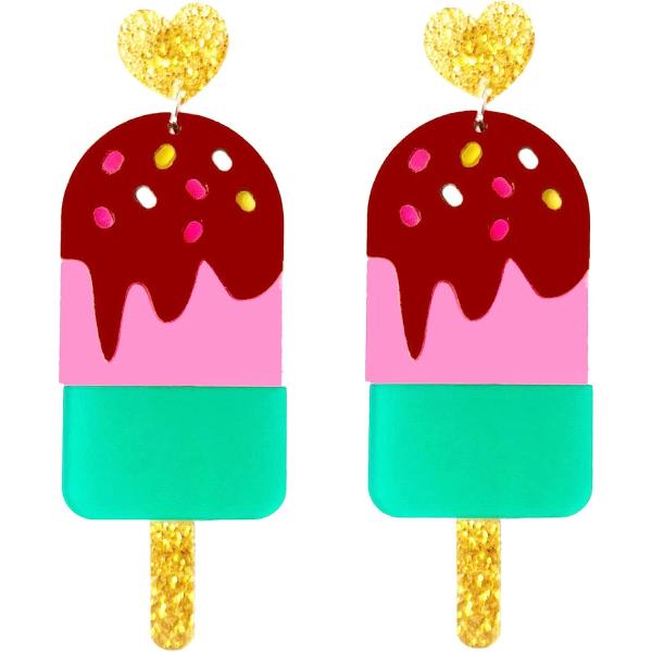 商品名ハンドメイド アクリル 食品 ダングルイヤリング ユニーク ドーナツ アバカド アイスクリーム ハンバーガー イヤリング ファニー ジュエリー レディース ティーン ガールズ, 1, 樹脂, 宝石なしHandmade Acrylic ...