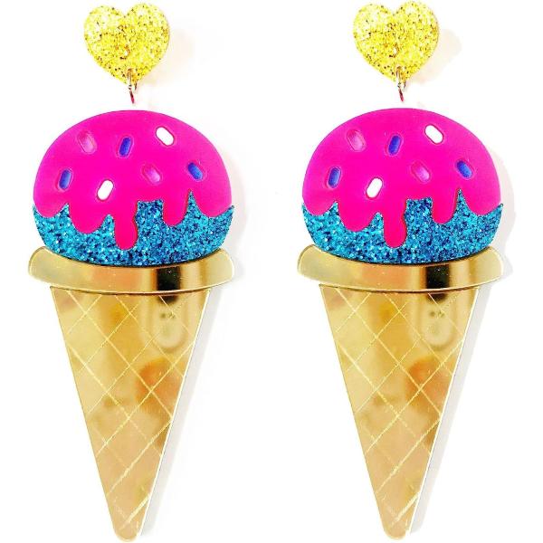 商品名ハンドメイド アクリル 食品 ダングルイヤリング ユニーク ドーナツ アバカド アイスクリーム ハンバーガー イヤリング ファニー ジュエリー レディース ティーン ガールズ, 1, 樹脂, 宝石なしHandmade Acrylic ...