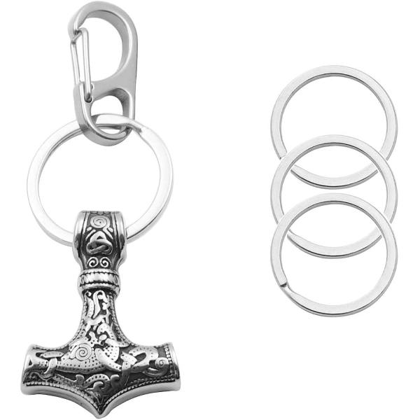 商品名Sanlan Viking Mjolnir Pendant For Men Keychain Thor's Hammer Keychains Accessories Celtic Nordic Jewelry For Women (m...