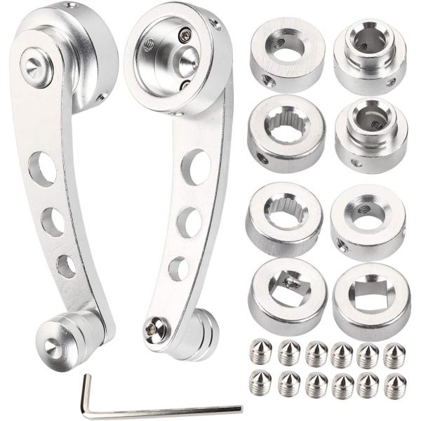 商品名Window Crank, 2pcs Alloy Car Window Handle Crank Winder Riser Winder Crank Fit for Classic Car (Silver)ブランド：Yosoo Hea...