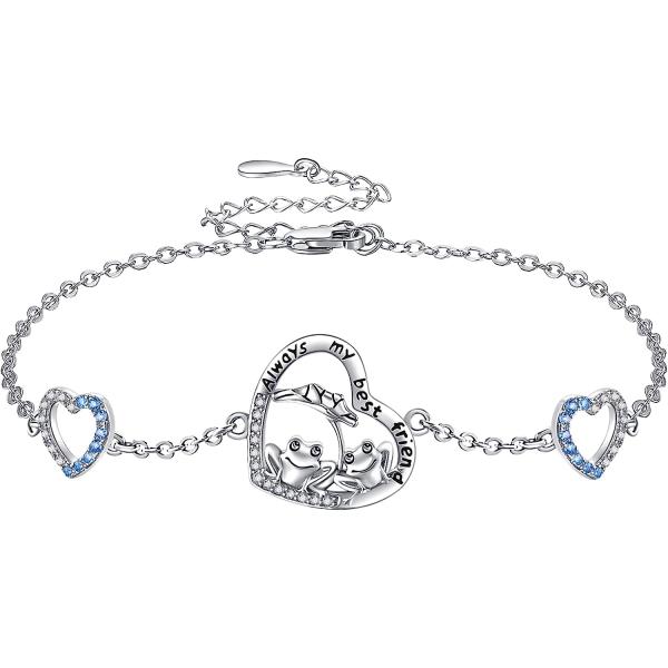 商品名Palpitate カエルブレスレット レディース スターリングシルバー カエルブレスレット カエルギフト 親友ギフト 親友ブレスレット カエルジュエリー レディース ガールズ, スターリングシルバー, 宝石なし。Palpitate ...