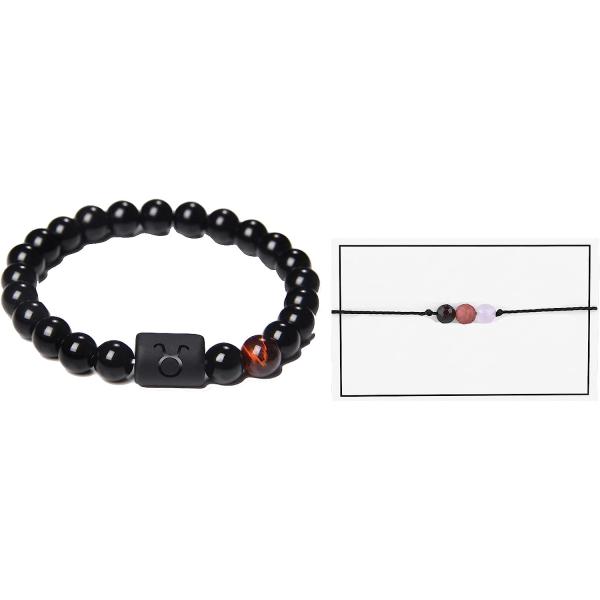 商品名SIPELATY 12星座 星座ブレスレット 男女兼用 天然石 星座 星占い ブレスレットセット, アゲートSIPELATY 12 Constellation Zodiac Bracelet for Men Women Natural...