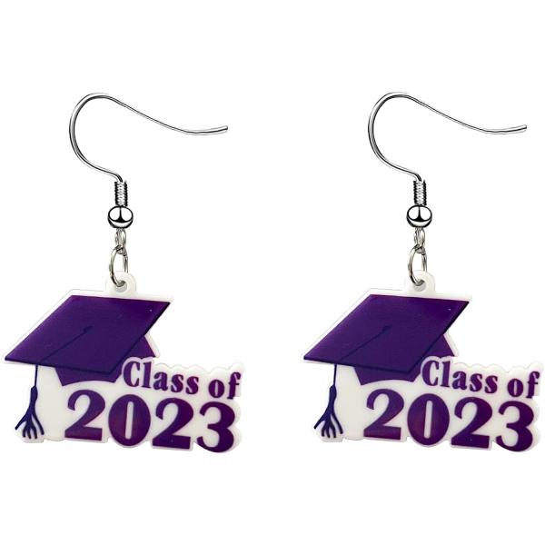 商品名2023年 シニアクラス 2023年 卒業イヤリング レディース ガールズ 卒業ギフト 高校大学 卒業 キャップ ダングル ドロップイヤリング, 亜鉛, 宝石なし2023 Senior Class Of 2023 Graduation...