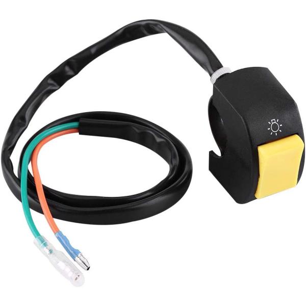 商品名Spot Light, Handlebar Mount Control Switch 7/8inch Headlight Switch, with Button for Motorcycles Motorbike (yellow bu...