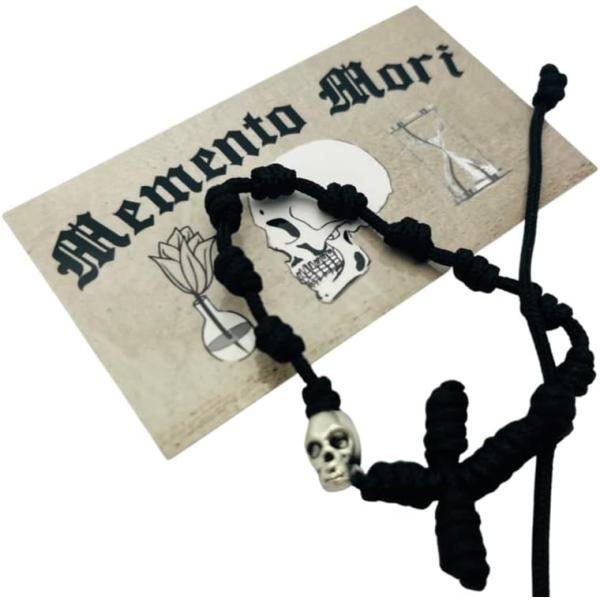 商品名Westmon Works Memento Mori ブレスレットセット 調節可能 ストイック ジュエリーアクセサリー ポケットサイズの財布カード付き マーカス・アウレリウスの引用句付き, One size, コットン, 宝石なしWe...