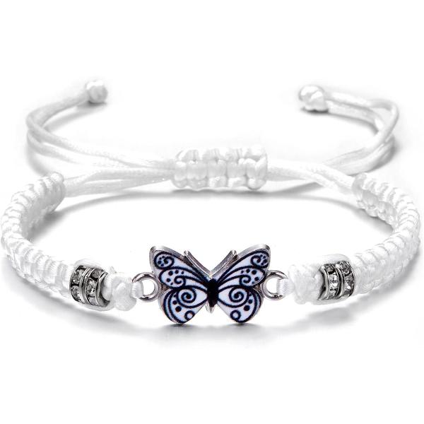 商品名Colorful Butterfly Charm Bracelet String Handmade Woven Adjustable Braided Rope for Couple Women Girls Friendship BFF...
