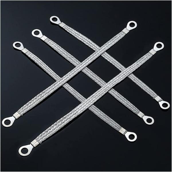 商品名5PCS Braided Ground Strap,3Pcs 10"" x1/2""+2Pcs 13"" x1/2"" Specialty Tinned Copper Ground Strap Automotive,Strong Co...