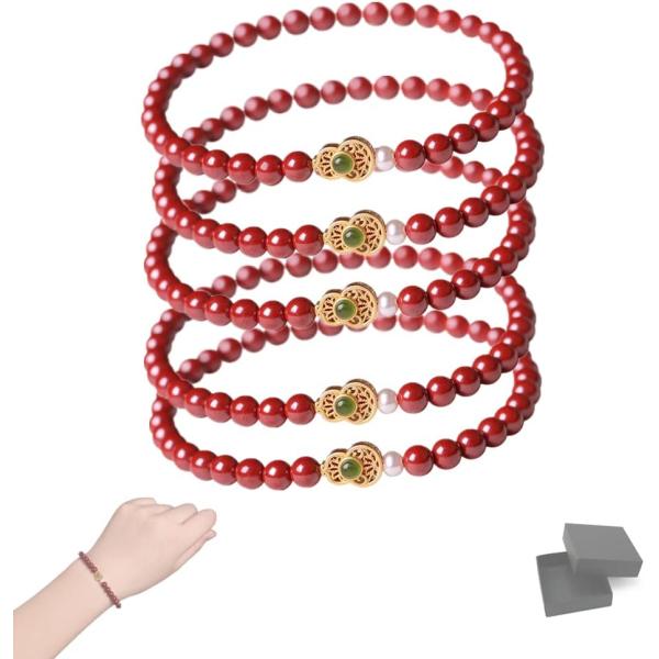 商品名FengShui Calabash Cinnabar Bracelet,Feng Shui Amulet Bracelet Attract Lucky Wealthy Bangle for Women/Men, Bracelets f...