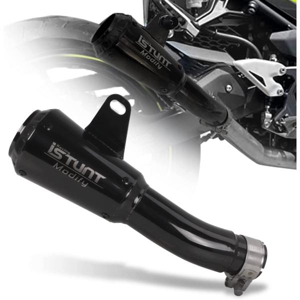 商品名KAJIMOTOR Mini Exhaust Slip on Motorcycle Muffler Silencer Tail Link Motorcycle Exhaust Tips Midpipe System for KAWAS...