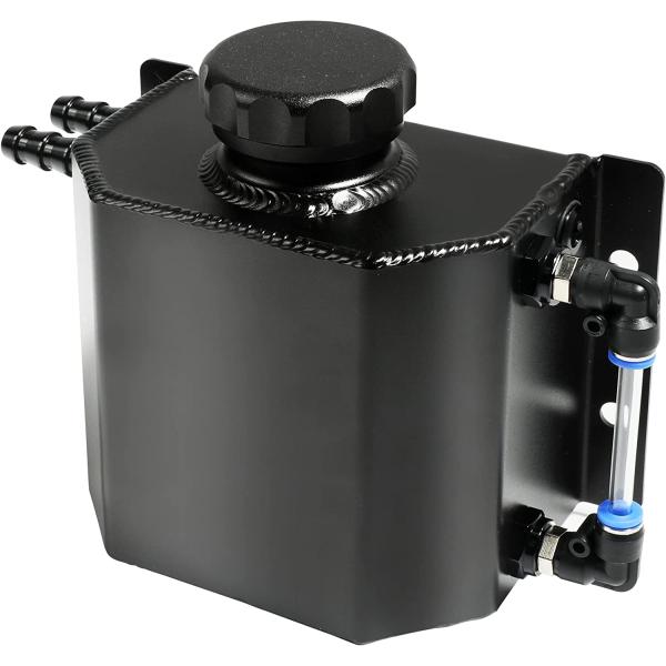 商品名AOCISKA Universal 1L Radiator Coolant Overflow Tank,Aluminum Radiator Coolant Overflow Expansion Tank,Recovery Water ...