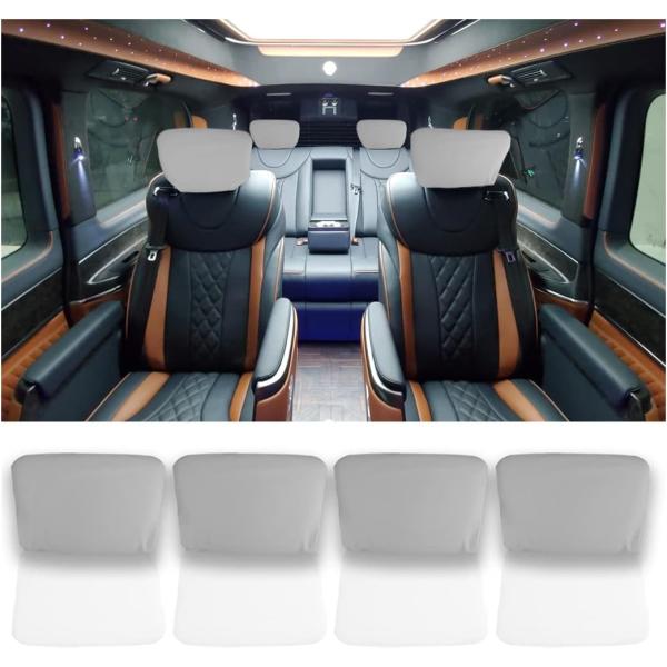 商品名AUKEPO 4PCS Car Headrest Covers, Soft Waterproof Car Seat Head Rest Protector, Universal Automotive Interior Accessor...