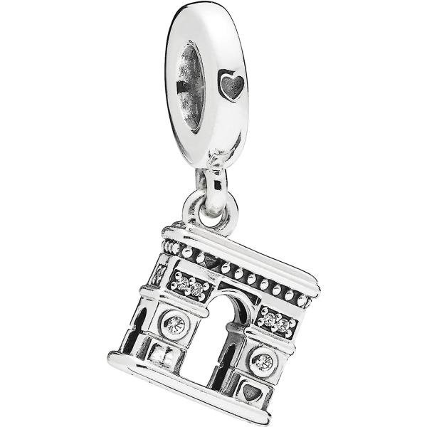 商品名Silver Beads New Landmark Arc de Triomphe Pendant Bracelet Jewelry S925 Sterling Silver Castle Pendant Beads Necklace...