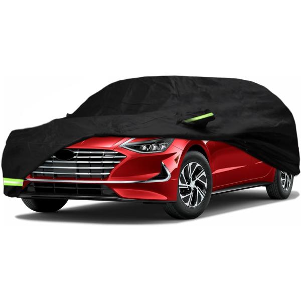 商品名YIXIN 防水カーカバー 2006-2023 ヒュンダイ ソナタ カーカバー カスタムフィット 100%防水 防風ストラップ シングルドア ジッパーバンド 雪 雨 ほこり ひょう保護YIXIN Waterproof Car Cove...