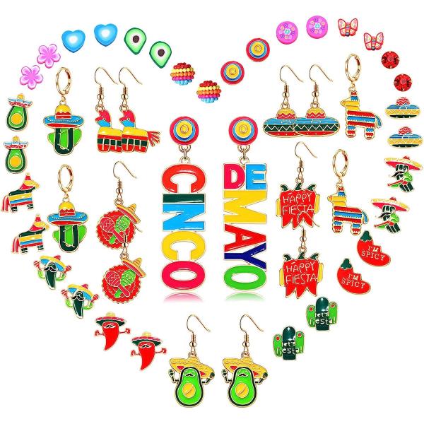 商品名CEALXHENY 6-22 Pairs Cinco De Mayo Earrings for Women (24 Pairs)ブランド：CEALXHENY商品サイズ：高さ：0.5 cm横幅：7.6 cm奥行：10.2 cm重量：18...