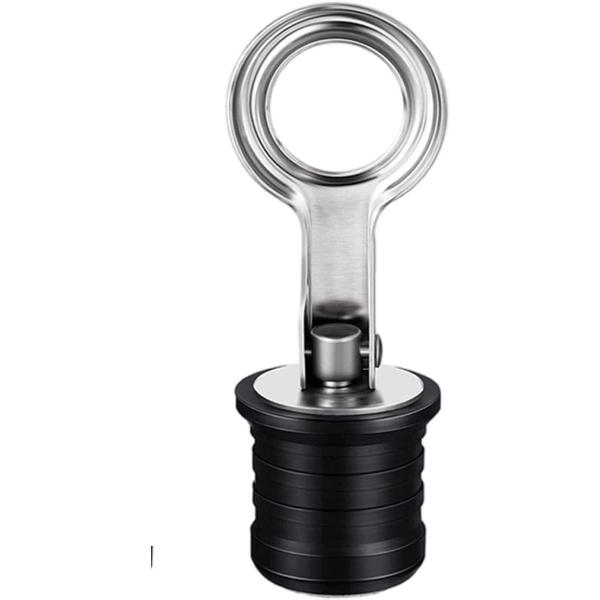 商品名Marine Brass Snap Handle Drain Plug Stainless Steel 304 Corrosion-Resistant Rubber Plug Accessories Boat Drain Plug B...