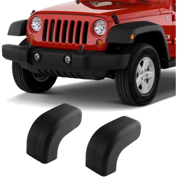商品名Easy-Going フロントバンパー 牽引フックカバー ジープ 07-23 ラングラー JK JL JT バファーに最適 素晴らしい車の装飾 牽引フックプロテクター (ブラック-2個)Easy-Going Front Bumper ...