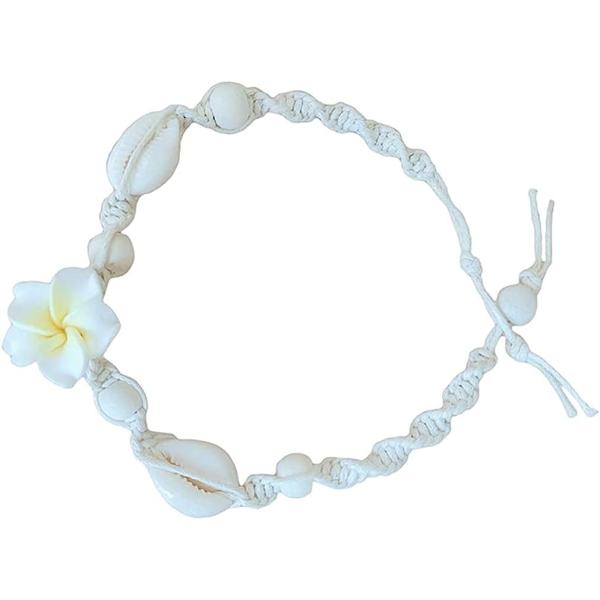 商品名Shell Flower Ankle Bracelet Woven Anklet Bracelet Woven Foot Chain Accessories Adjustable For Women,Yellow Nice proce...