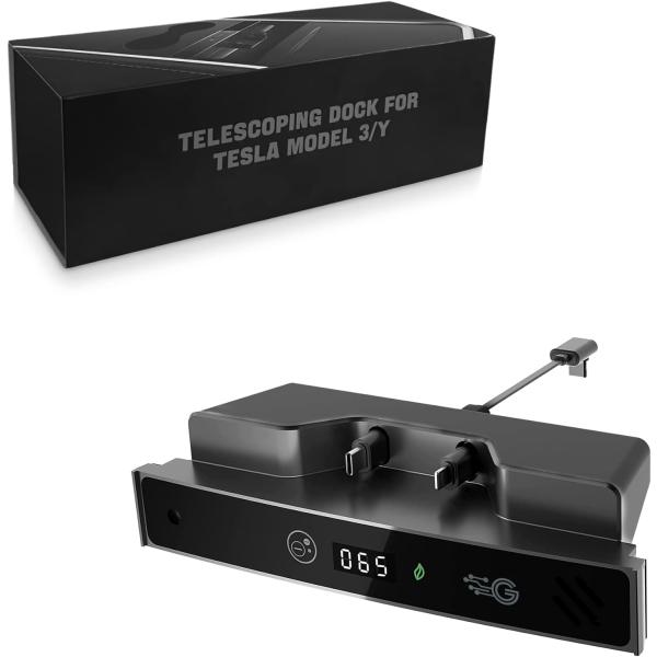 商品名Global TechPro Upgraded 2 Port USB and Type C Hub Fast Charger and air Purificator for Center Console Tesla LED Ambie...