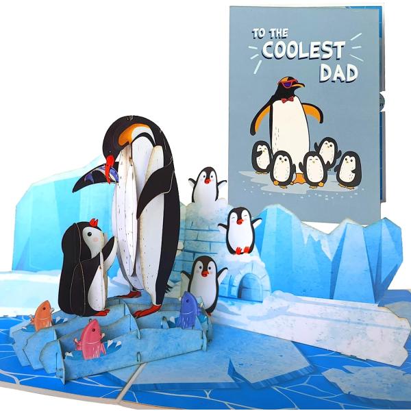 商品名クラフトペンギン 父の日のポップアップカード 22枚Fathers Day Card by 22CRAFT - Penguin Dad Coolest Fathers Day Pop Up Card 6""x 8"" - Happy ...