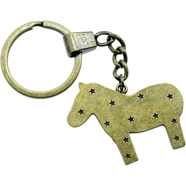 商品名FZZDP Woemn Men Keychain Antique Bronze Color 43x35mm Horse Pendant Keyring Accessoriesブランド：商品サイズ：1商品番号：色：As Shown素材：...