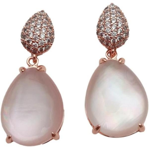 商品名EWNICE 15x18mm Pink Crystal White Mother of Pearl Shell Cubic Zirconia Pave Stud Dangle Earringsブランド：EWNICE商品サイズ：商品番号...