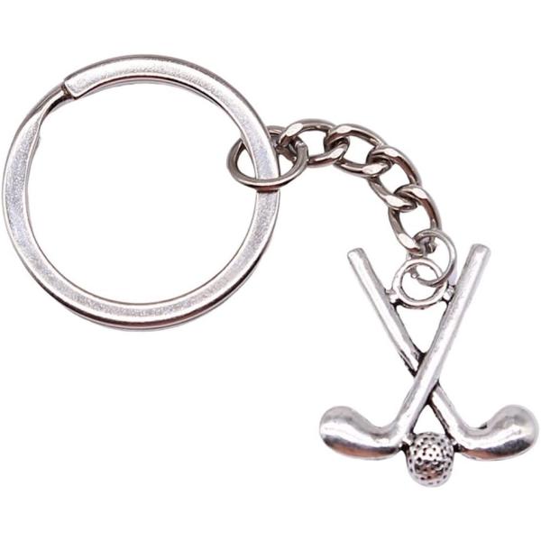 商品名FZZDP Woemn Men Keychain Antique Silver Color 25x22mm Golf Clubs Pendant Keyring Accessoriesブランド：商品サイズ：1商品番号：色：As Sho...