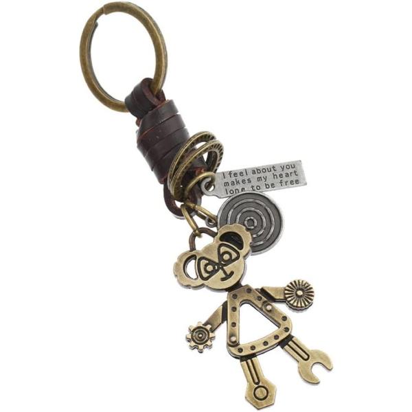 商品名FZZDP Cute Cartoon Gear Robot Charm Keychains Bronze Alloy Pendant Car Key Chain Keyrings Accessoriesブランド：商品サイズ：1商品番号...