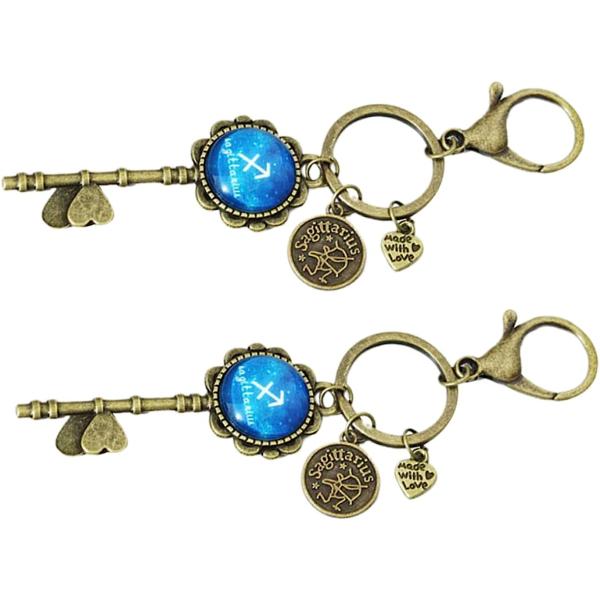 商品名COHEALI Wallet Key Chain Wallet Key Holder Gem Pendant Keychains Horoscope Keyrings Birthstone Keychain DIY Key Chain...
