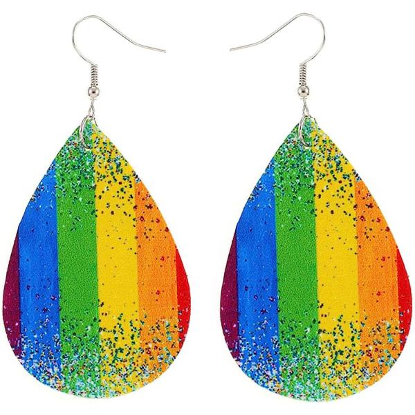 商品名Earent Rainbow Pride Earrings LGBT Gay Dangle Earring Gay Pride Accessories Rainbow Earing for Women Men (C-Rainbow 3...