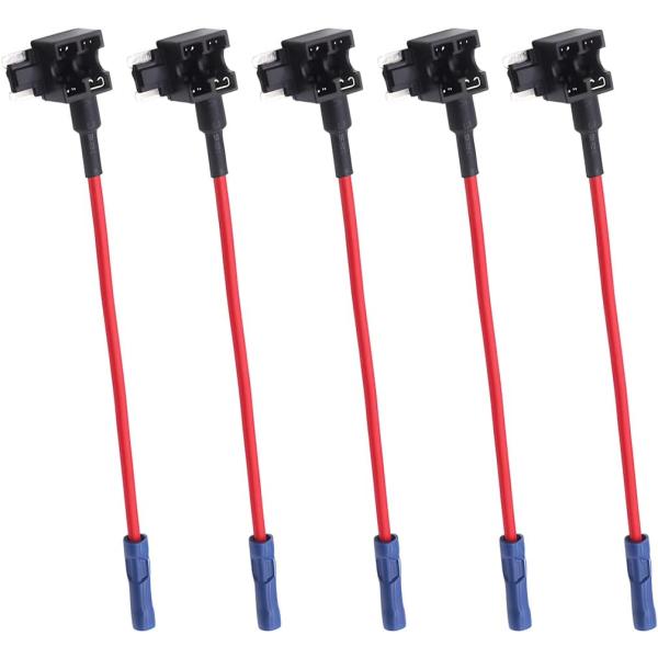 商品名zipelo カー追加ヒューズタップアダプター 5パック 12V 標準ミニマイクロ2ブレードヒューズホルダー 自動車用薄型ヒューズアダプター ユニバーサルカーアクセサリー ほとんどの車両/トラック/SUV用 (ミニ)zipelo Ca...