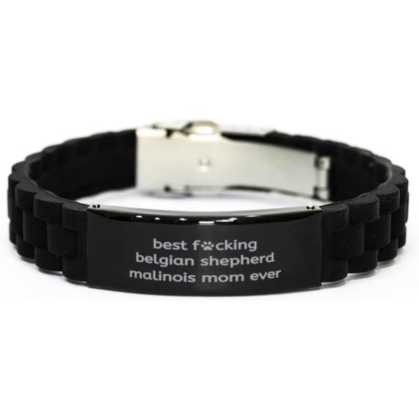 商品名Belgian Shepherd Malinois Mom Bracelet, Best Fucking Belgian Shepherd Malinois Dog Mom Ever, Funny Belgian Shepherd M...