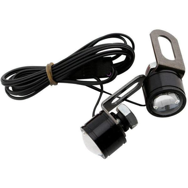 商品名MOUDOAUER 1 Pair White LED Motorcycle Headlight Handlebar Spotlight Daytime Light Driving Fog Lamps Accessory White L...