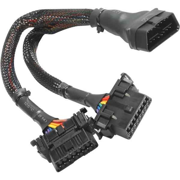 商品名YAKEFLY ワイヤーアンダーダッシュスプリッターケーブル 1フィート OBDII 16ピン スプリッター延長 16ピン オス 1~2メス スプリッター Yケーブル 20awg 太線 アンダーダッシュスプリッターケーブル ほとんどの...