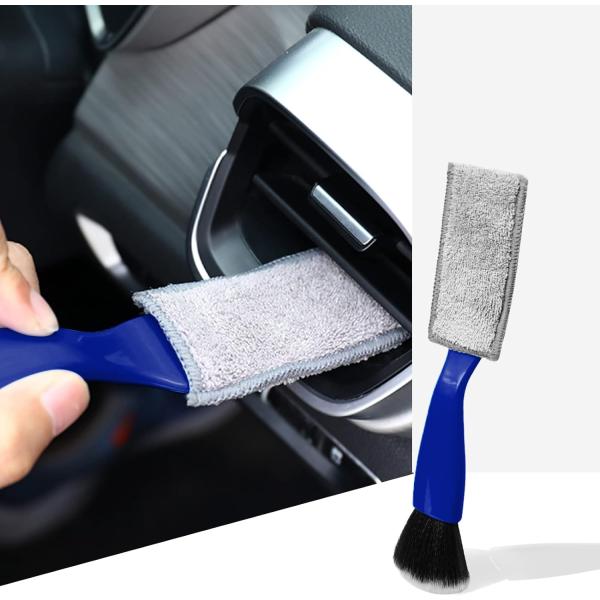 商品名JDDRY Double Head Brush for Car Cleaning,2 in 1 Portable Car Interior Dust Brush,Soft Bristles Detailing Brush for Ca...