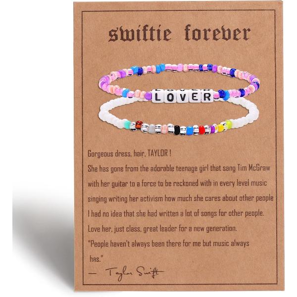 商品名NONTAI テイラーブレスレット スウィフティージュエリー 時代の音楽 友情ブレスレット 恐ろしい真夜中の民間伝承愛好家 評判アルバムジュエリー 2個, ガラス, クリスタルNONTAI 2 Pcs Taylor Bracelets...