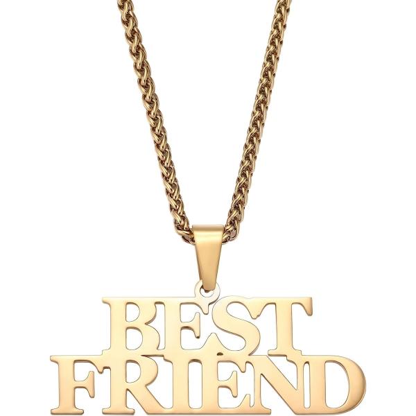 商品名INBLUE Personalized Name Necklace Plate Pendent for Men Women Custom Big Initial Letter Number Necklaces with Curb Ch...