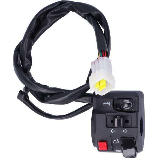商品名7/8"" ATV Motorcycle Handlebar Control Switches Left Right for Horn Button Turn Signal Electric Fog Lamp Light Start ...