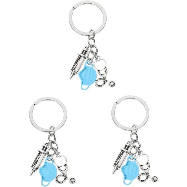 商品名BESTOYARD 3pcs Stethoscope Keychain Metal Keychain Pendeltons for Women Jewelry Accessories Keychain Pendant Doctors ...