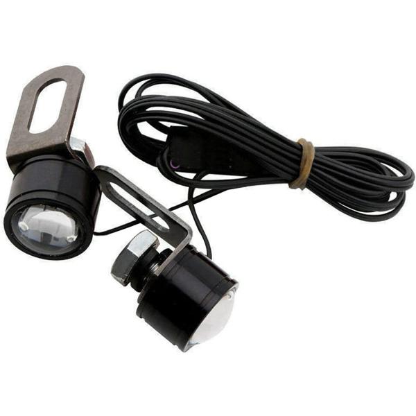 商品名NATEFEMIN 2PCS 12V LED Motorcycle Headlight Handlebar Spotlight Daytime Light Driving Fog Lamps White LED Light Acces...