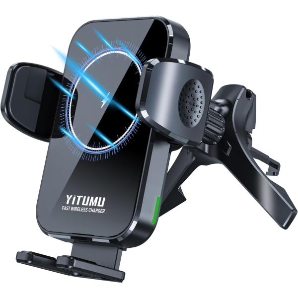 商品名YITUMU Wireless Car Charger,15W Qi Fast Charging Car Charger Phone Holder Mount for Car Air Vent Compatible with iPho...