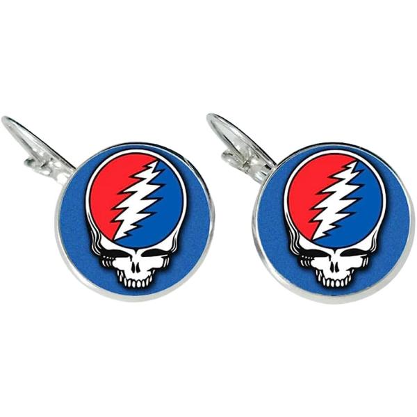 商品名Ivy &amp; Clover Grateful Steel Your Face Glass Domed Bangle Bracelet The Dead (Red White Blue Steely Earrings)ブランド：G...