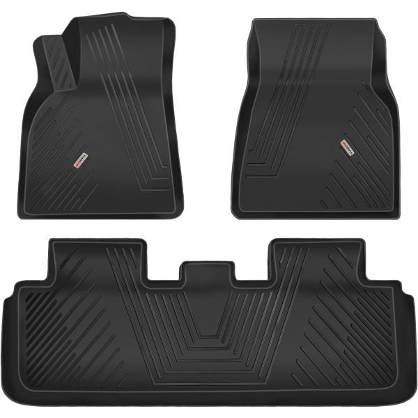 商品名Genful フロアマットライナー Tesla モデルY 2021-2023用Genful Floor Mats Liners Fit for 2021 2022 2023 21 22 23 Tesla Model Y, All-We...