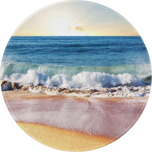 商品名Sea Sunset in Olympic Park Coast Printed Round Mouse Pad, Non-Slip Rubber Gaming Mousepads Small Mouse Mat for Office...