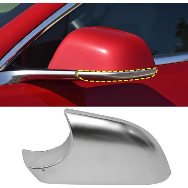 商品名Jaronx Tesla Model 3 ミラー下部カバー 2017-2022 クローム 左ドライブサイドバックミラーベースカバートリム サイドミラーボトムカバー テスラモデル3ウィングミラー修理用(左)Jaronx Compatib...