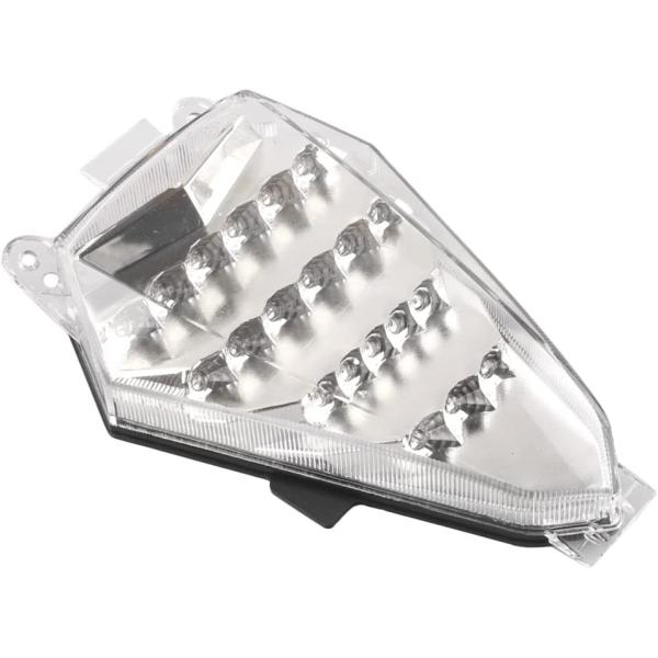 商品名Lirun Motorcycle LED Brake Tail Light Integrated Brake Taillight with Turn Signals for Yamaha YZF R6 2008-2013 Clear ...