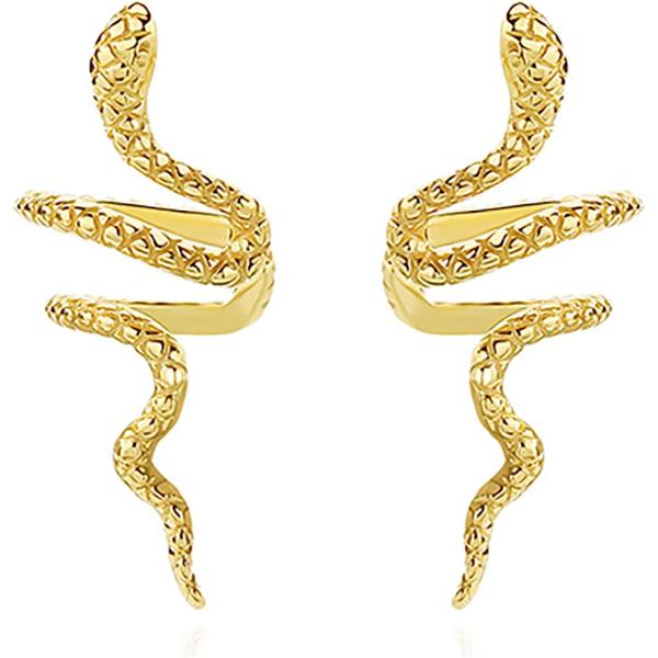 商品名Lightweight Snake Earrings for Women, 1 Pair Simple Gold Snake ear cuff for Girls, Fashion Snake Cuff Earring Jewelry...