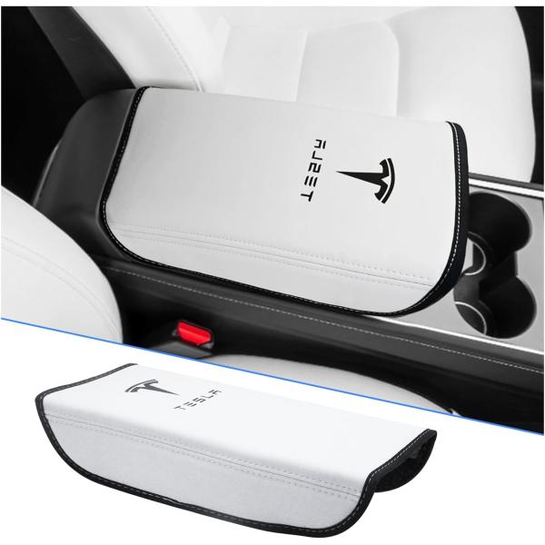 商品名TOQIJUN Car Armrest Box Cover for Tesla Model 3/Y 2017-2022 2023- PU Leather Armrest Box Protector Cover Central Cont...