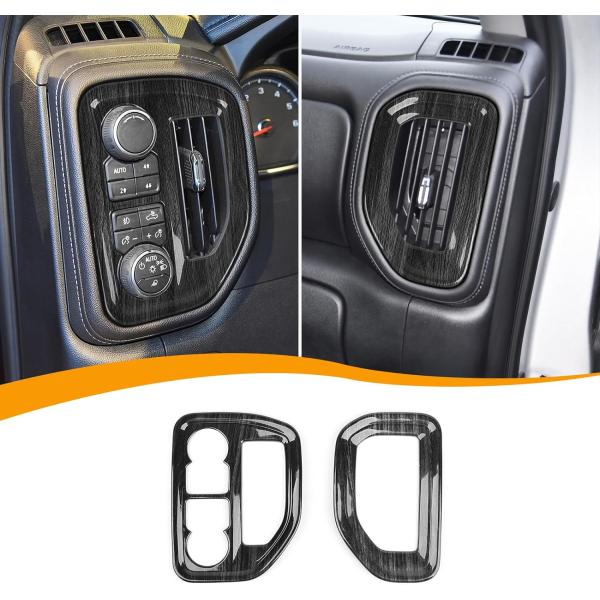 商品名Hoolcar Center Control Left &amp; Right Air-Conditioning Vent Trim Cover Interior Accessories Compatible with 2019-20...